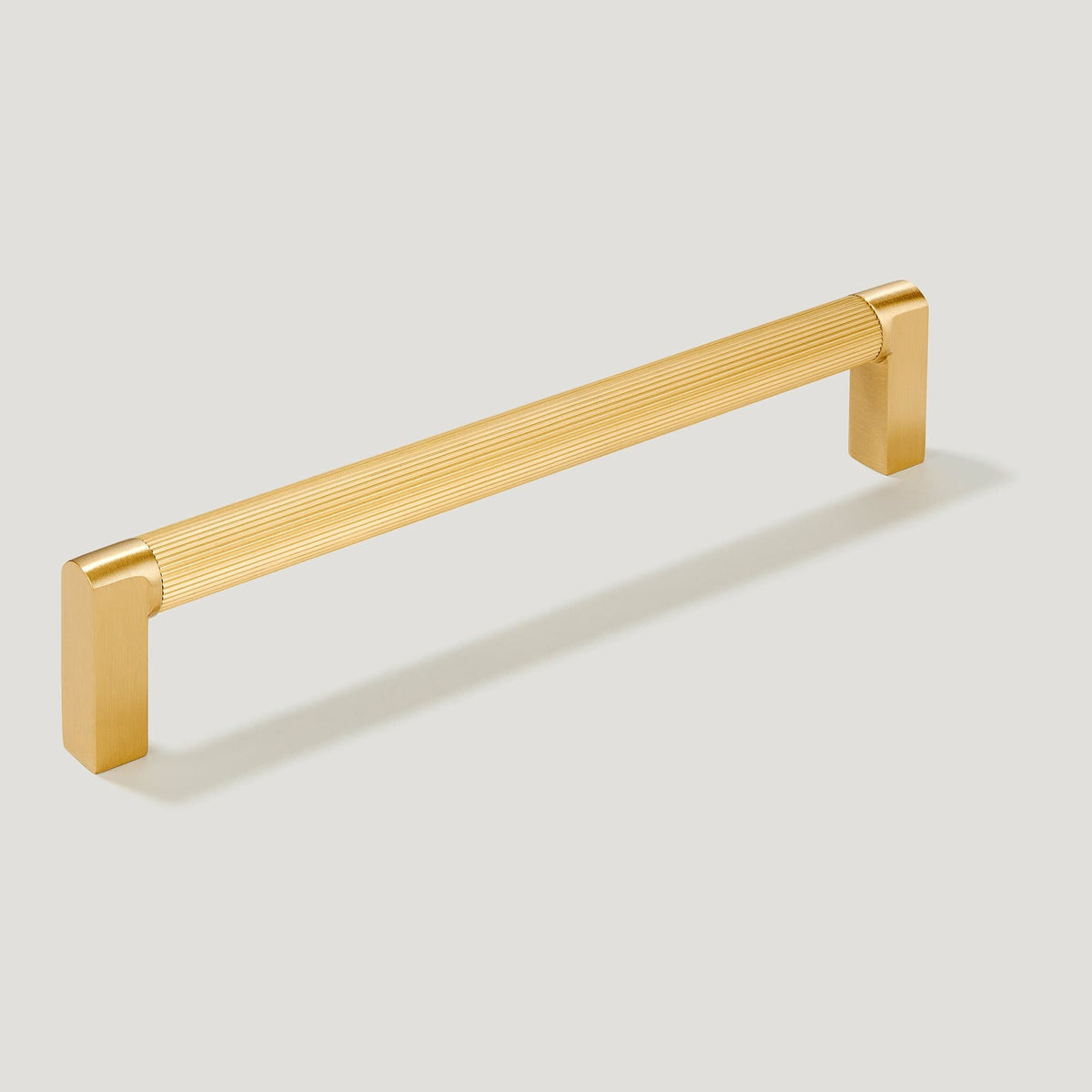 Grooved Door Cabinet Pull | Fluted Brass Door Cabinet Pull – Plank Hardware