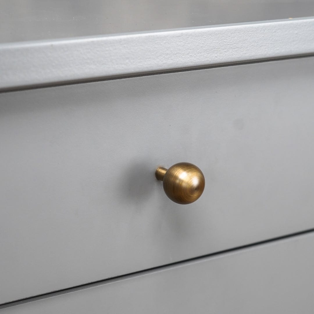 Sphere Cabinet Knob | Round Antique Brass Knobs – Plank Hardware