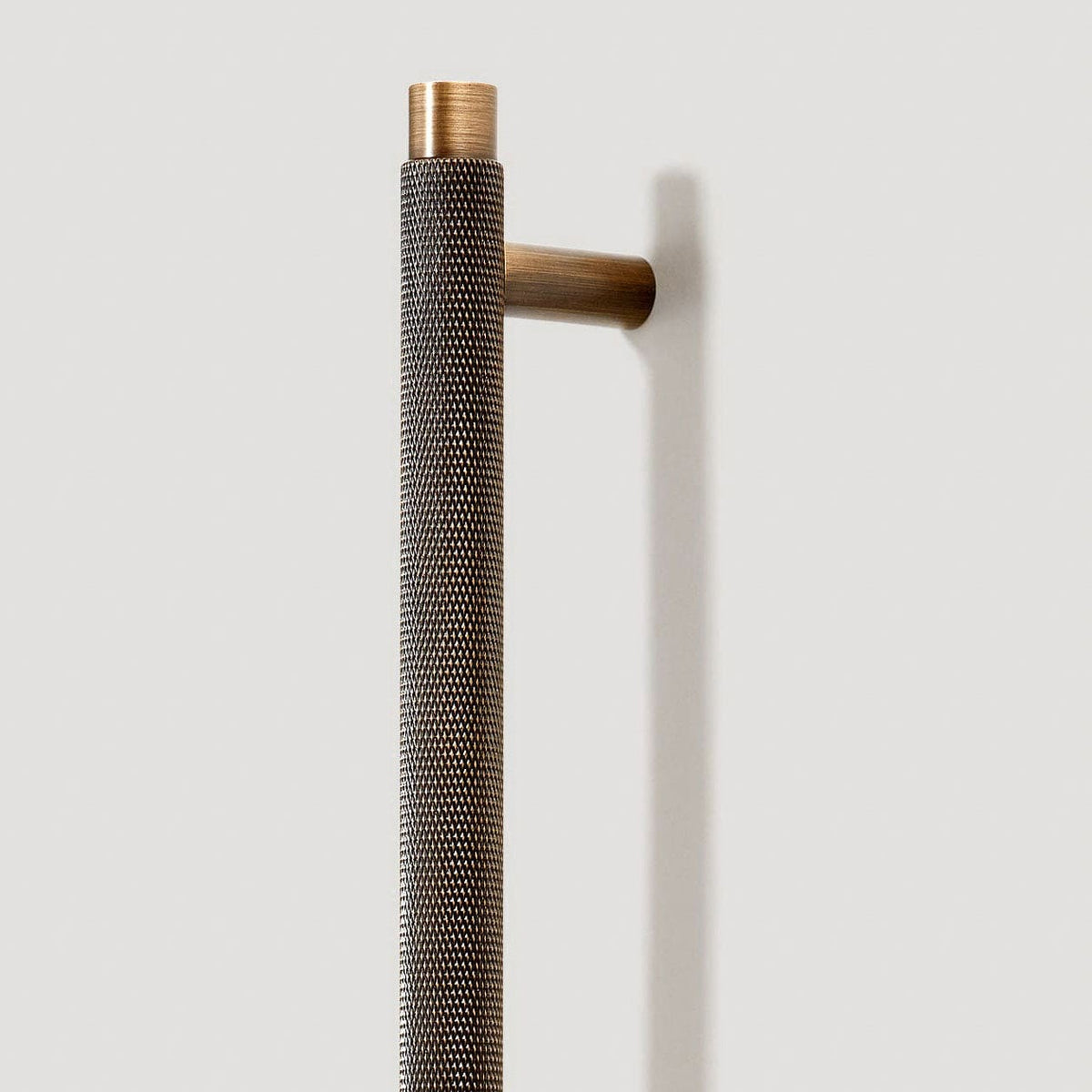 Antique Brass Knurled T Bar Cabinet Pull | Aged Brass Knurled Cabinet ...