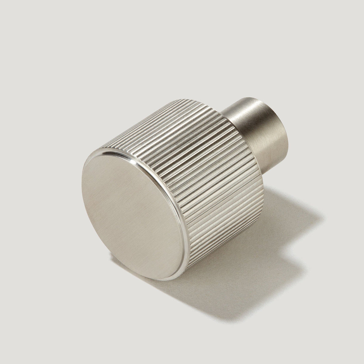 Stainless Steel Grooved Button Cabinet Knob | Silver Cabinet Knobs ...