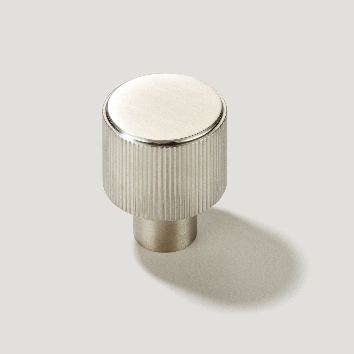 Stainless Steel Grooved Button Cabinet Knob | Silver Cabinet Knobs ...