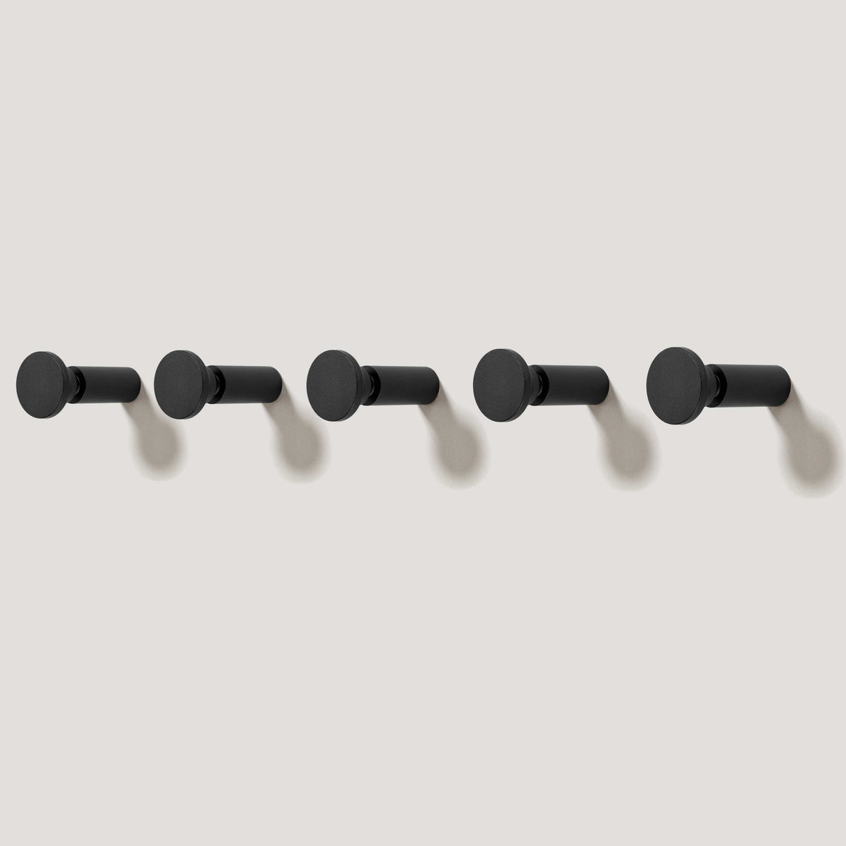 Matte Black Circular Coat Hook | Modern Black Wall Hooks – Plank Hardware